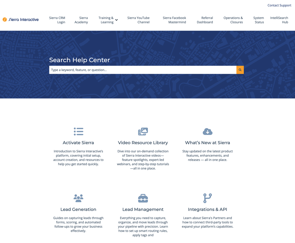 Introducing the Sierra Help Center